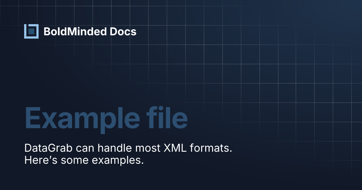 Example file | BoldMinded Docs